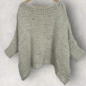 Sweaters | Crochet Open Knit Jumper Sweater Womens Size Xl Oversized ...
